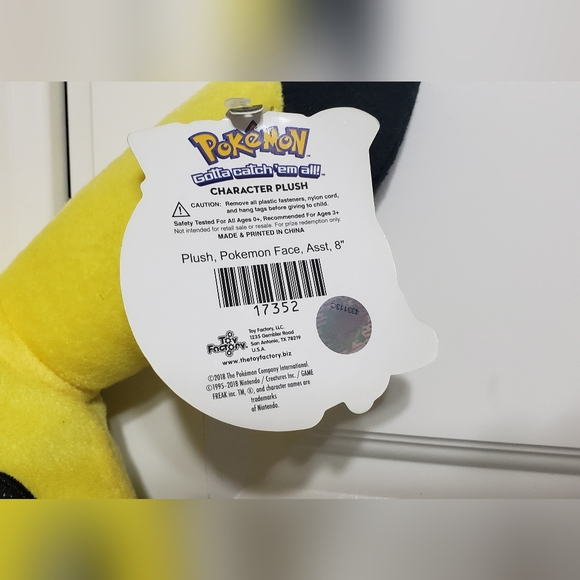 Nintendo | Toys | Nwt Pokmon Pikachu 8 Character Face Plush | Poshmark